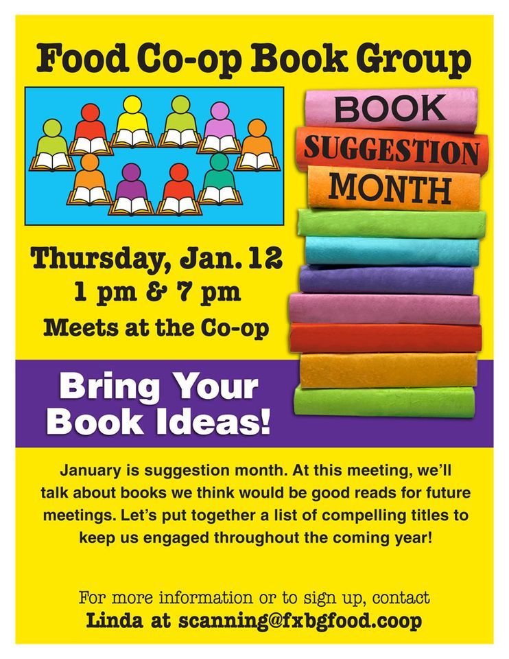Food Co-op Book Group - January | Fredericksburg Food Cooperative ...