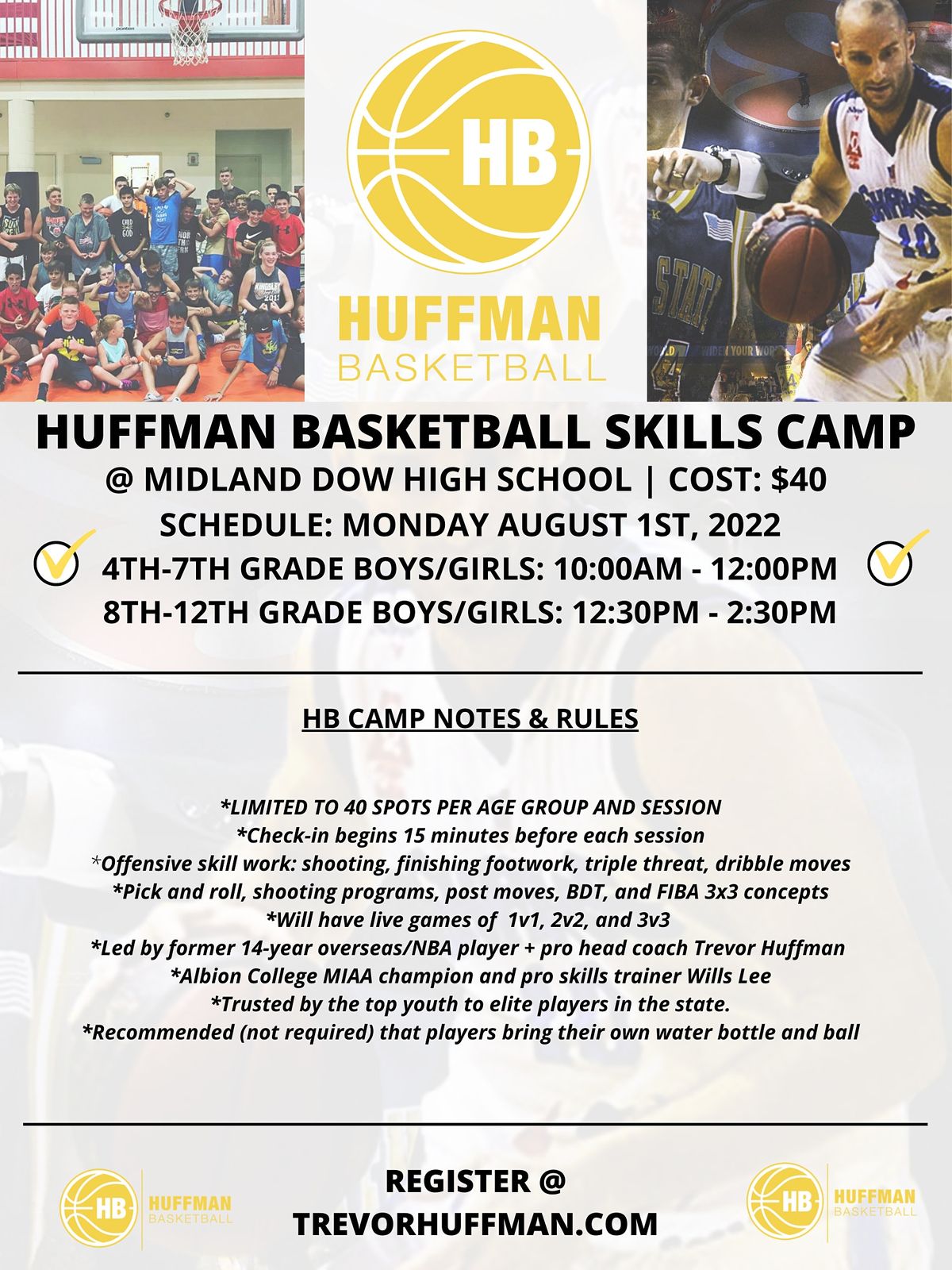 MIDLAND DOW HIGH SCHOOL HUFFMAN BASKETBALL CAMP | 4-12TH GRADE BOYS ...