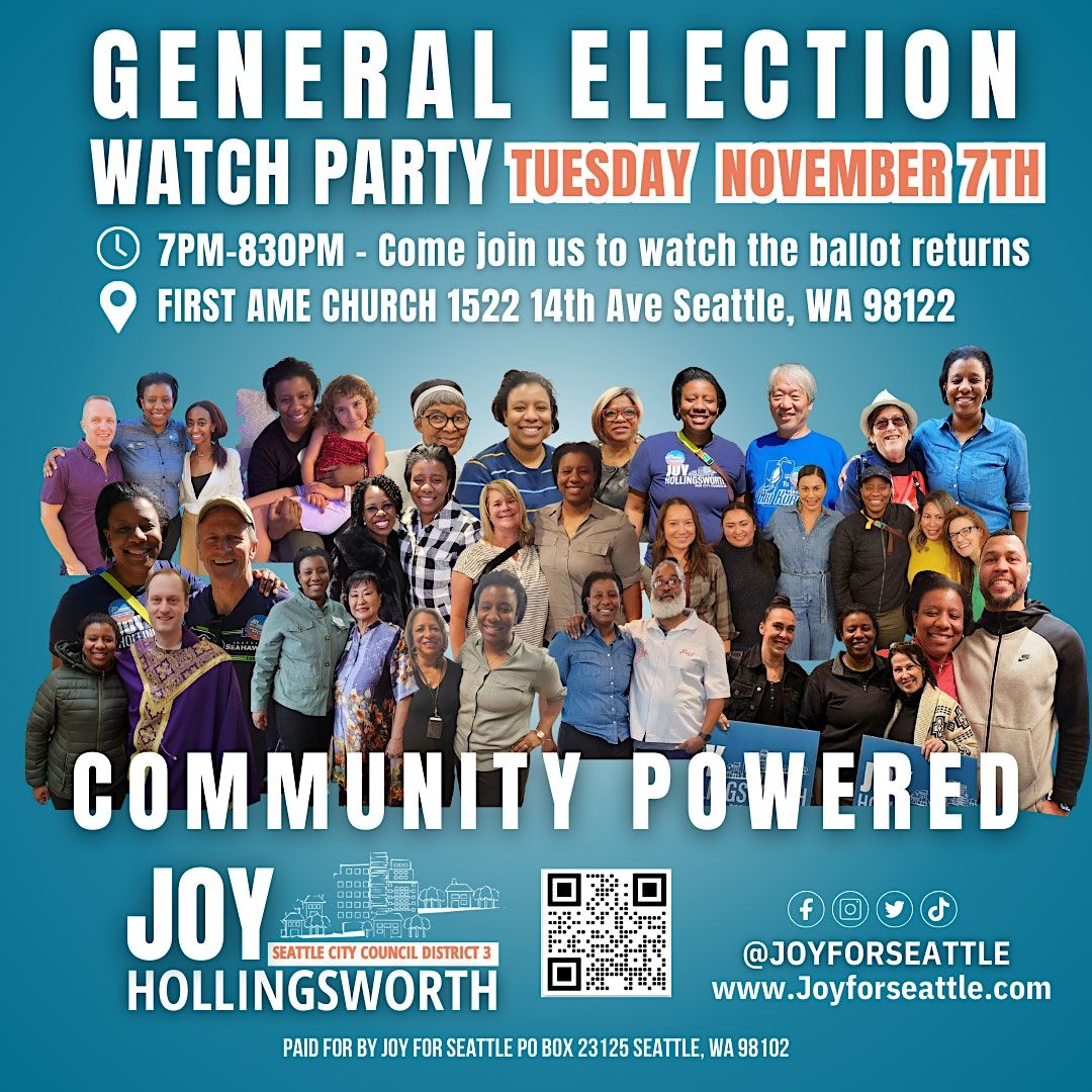 Joy for Seattle - Election Night Party | First African Methodist ...