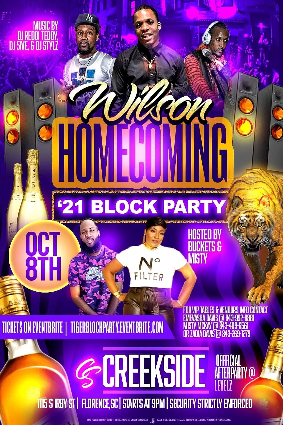 Wilson Block Party 2k21 | Creekside, Florence, SC | October 8 to October 9