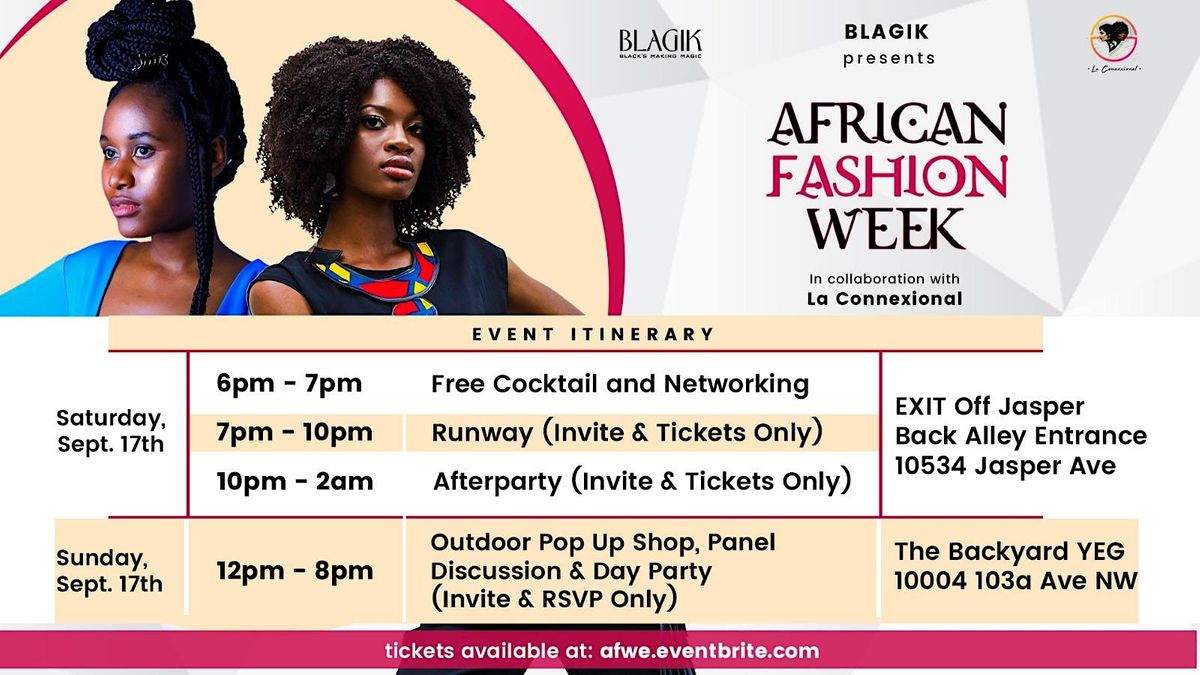 AFRICAN FASHION WEEK EDMONTON 2022 at 10534 Jasper Ave, Edmonton on ...