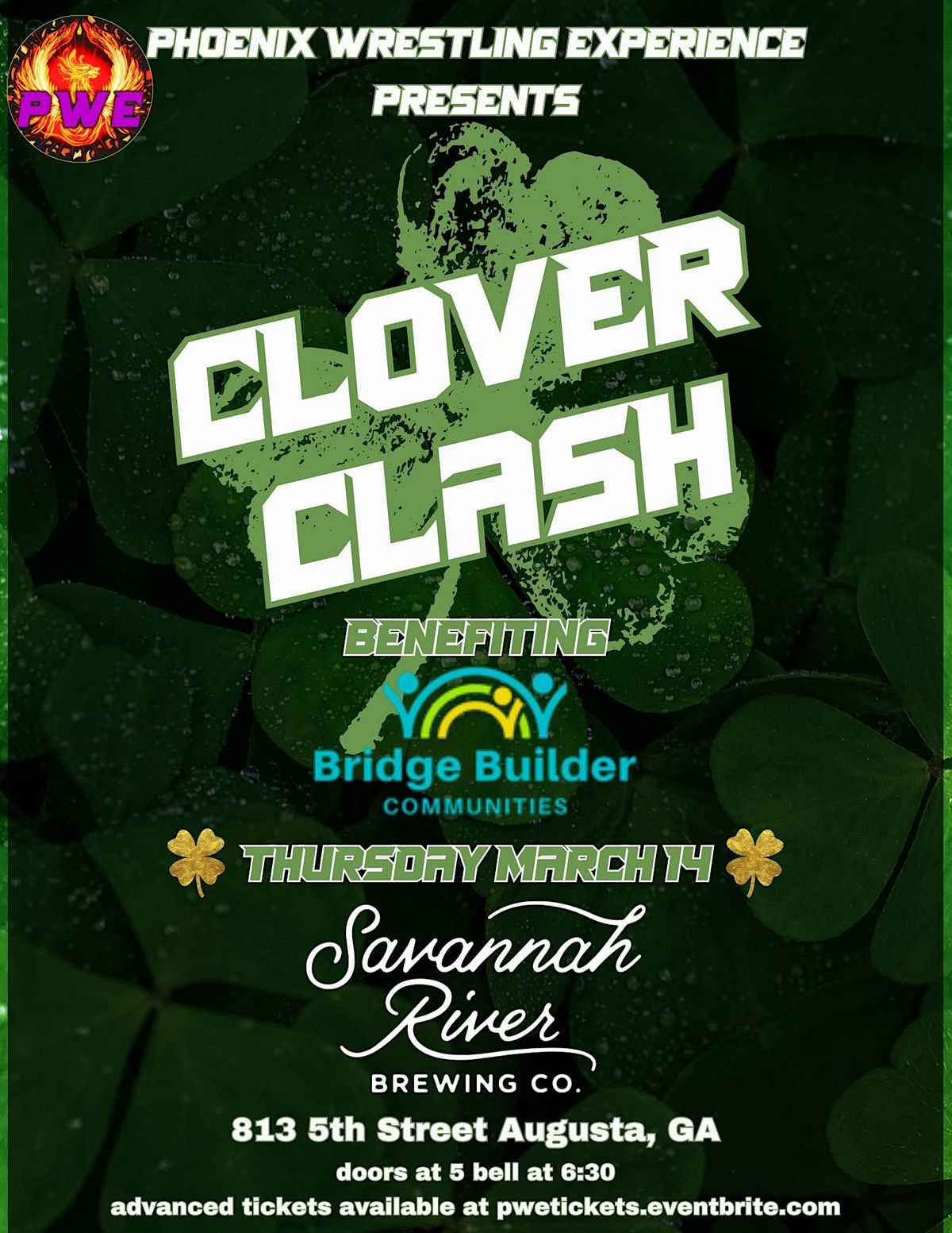 PWE Presents: Clover Clash at Savannah River Brewing Co., 5th Street ...