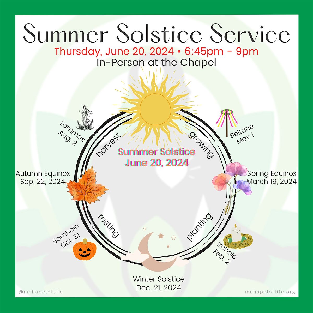Summer Solstice Service at Metaphysical Chapel of Life, Newport News on ...