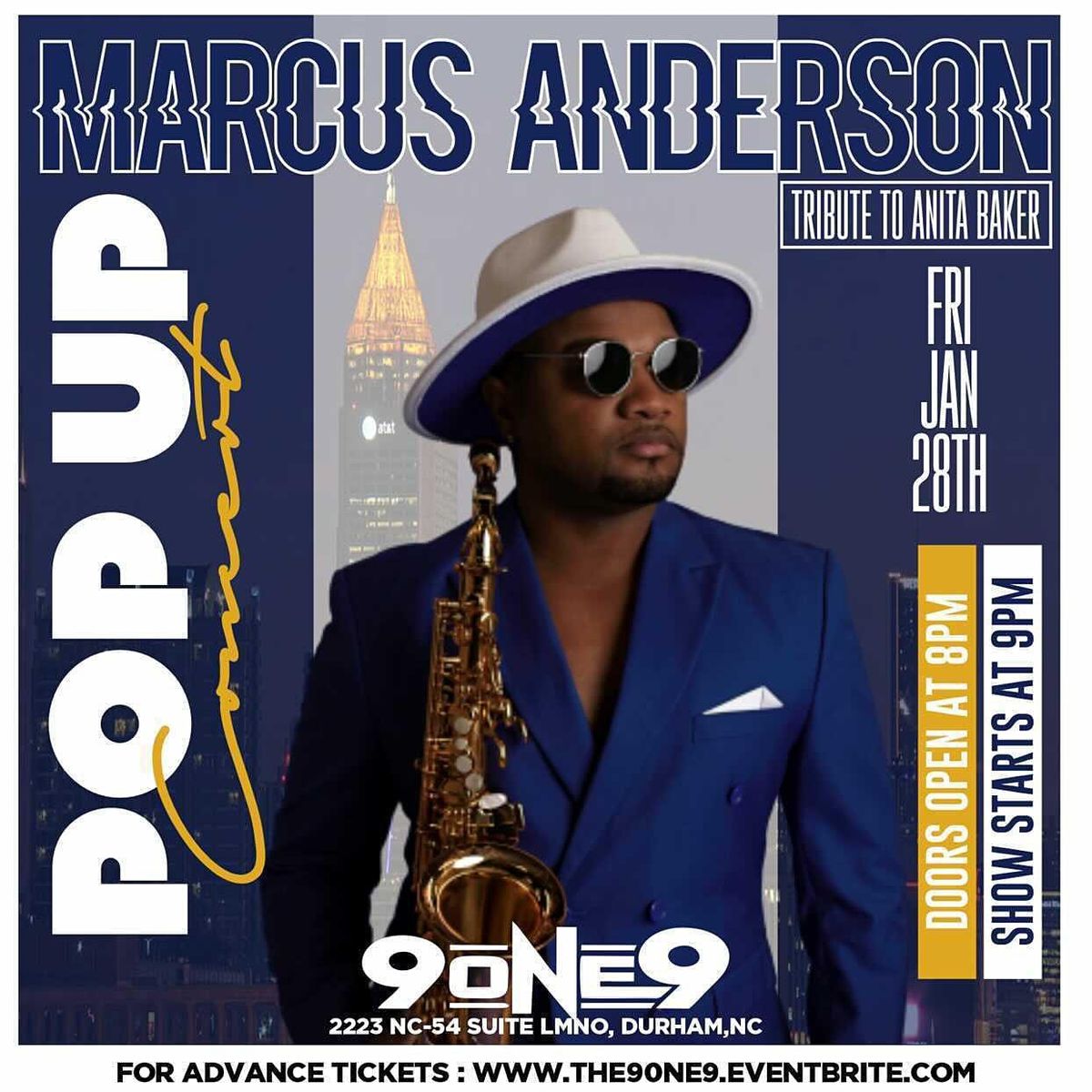 MARCUS ANDERSON POP UP at 2223 NC-54, Durham on 28th January, 2022