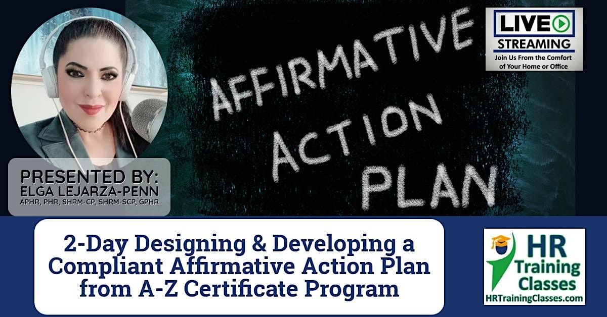 2-Day Designing & Developing a Compliant Affirmative Action Plan at ...