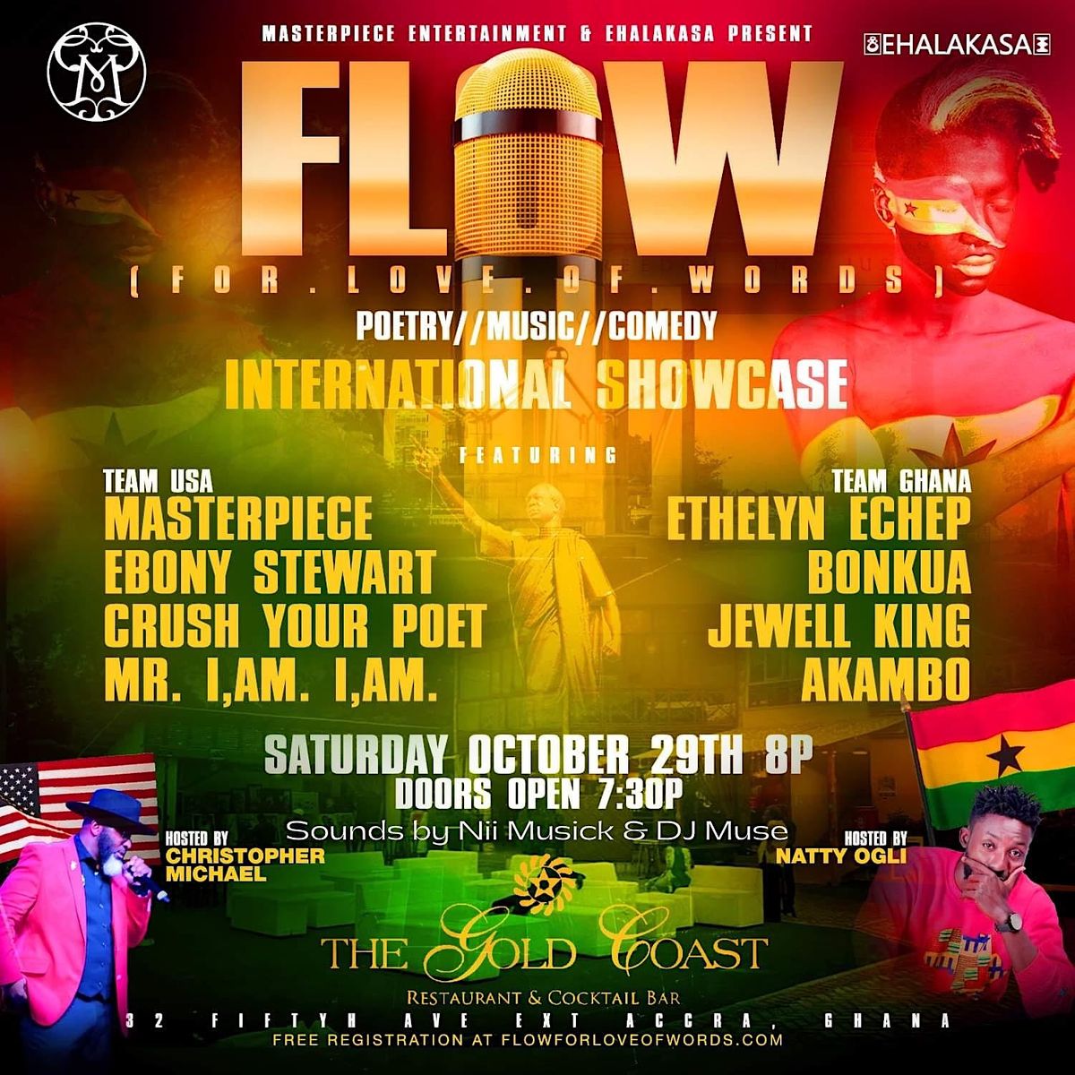MasterPiece Presents FLOW(ForLoveOfWords) - International Showcase at The Gold Coast Restaurant ...