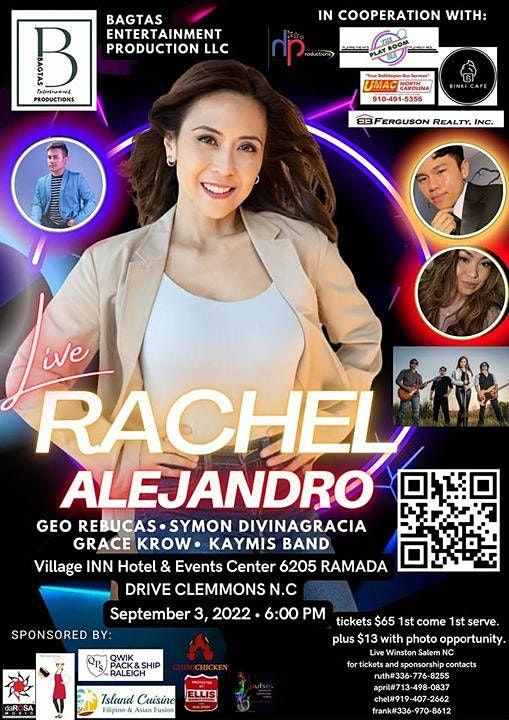 Rachel Alejandro LIVE in North Carolina at Village Inn Hotel and Event ...