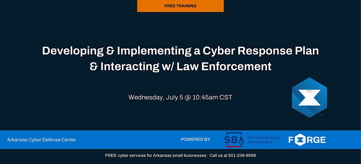 Developing a Cyber Incident Response Plan & interacting w/ Law ...