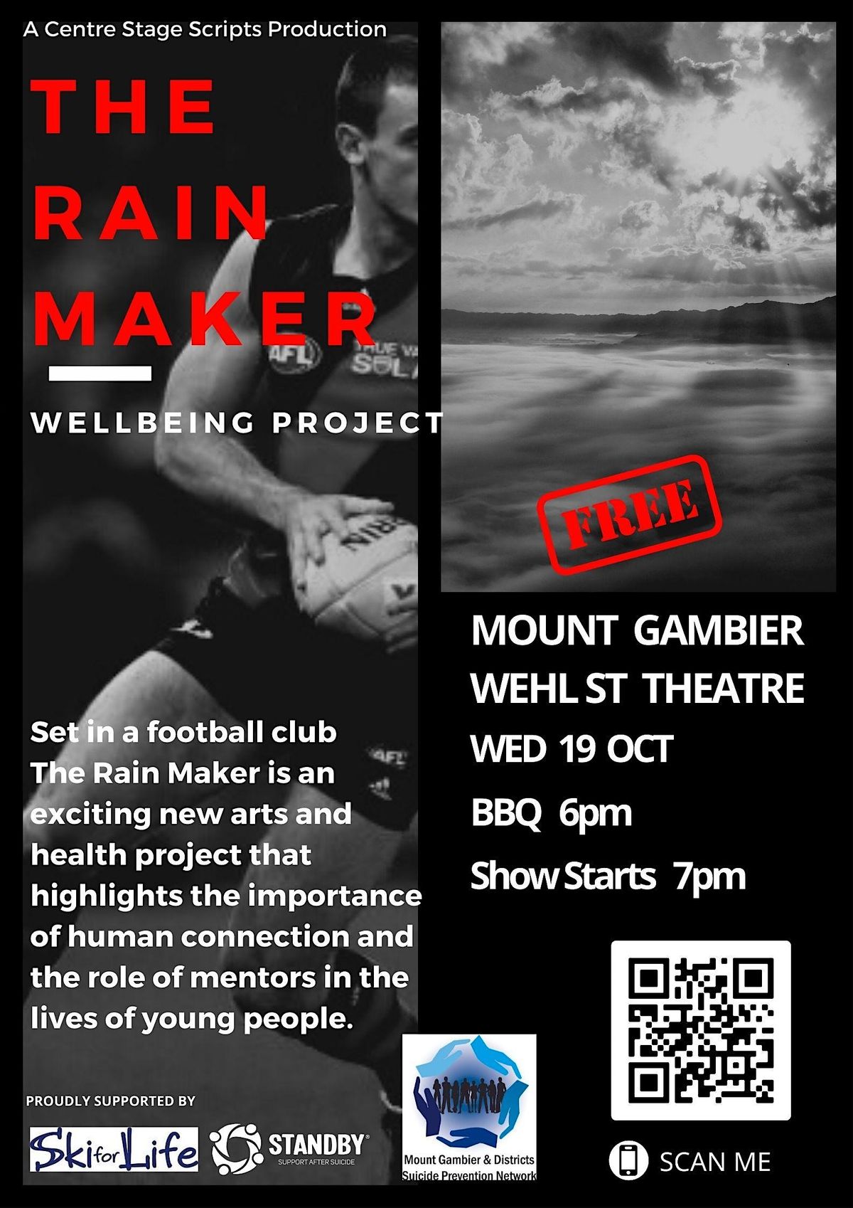 The Rainmaker Wellbeing Project at Wehl Street Theatre, Mount Gambier on 19th October, 2022