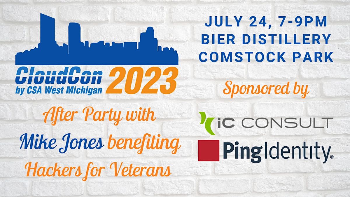 CloudCon 23 After Party with Mike Jones at Bier Distillery & Brewery, Comstock Park on 24th July ...