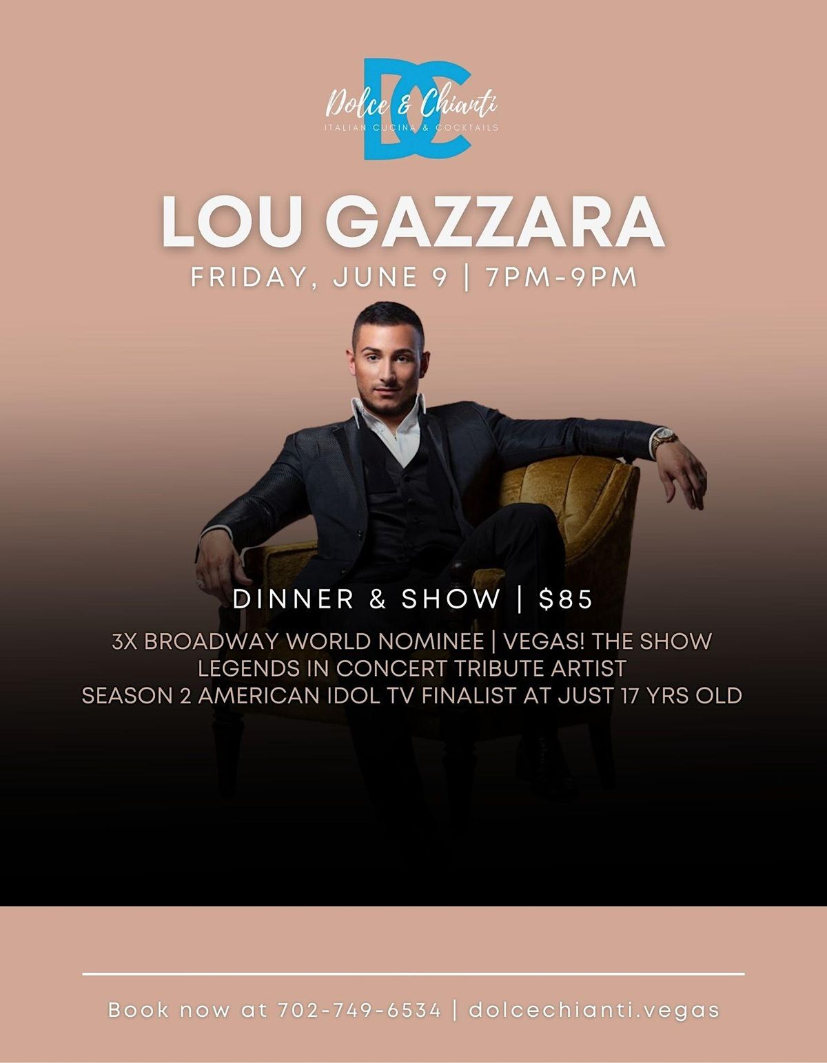 Lou Gazzara Dinner & Show at Dolce and Chianti Italian Restaurant, Las ...