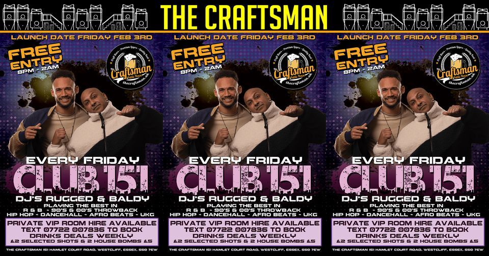 Club 151 - Every Friday - RUGGED & BALDY - Free Entry from 8PM at The ...