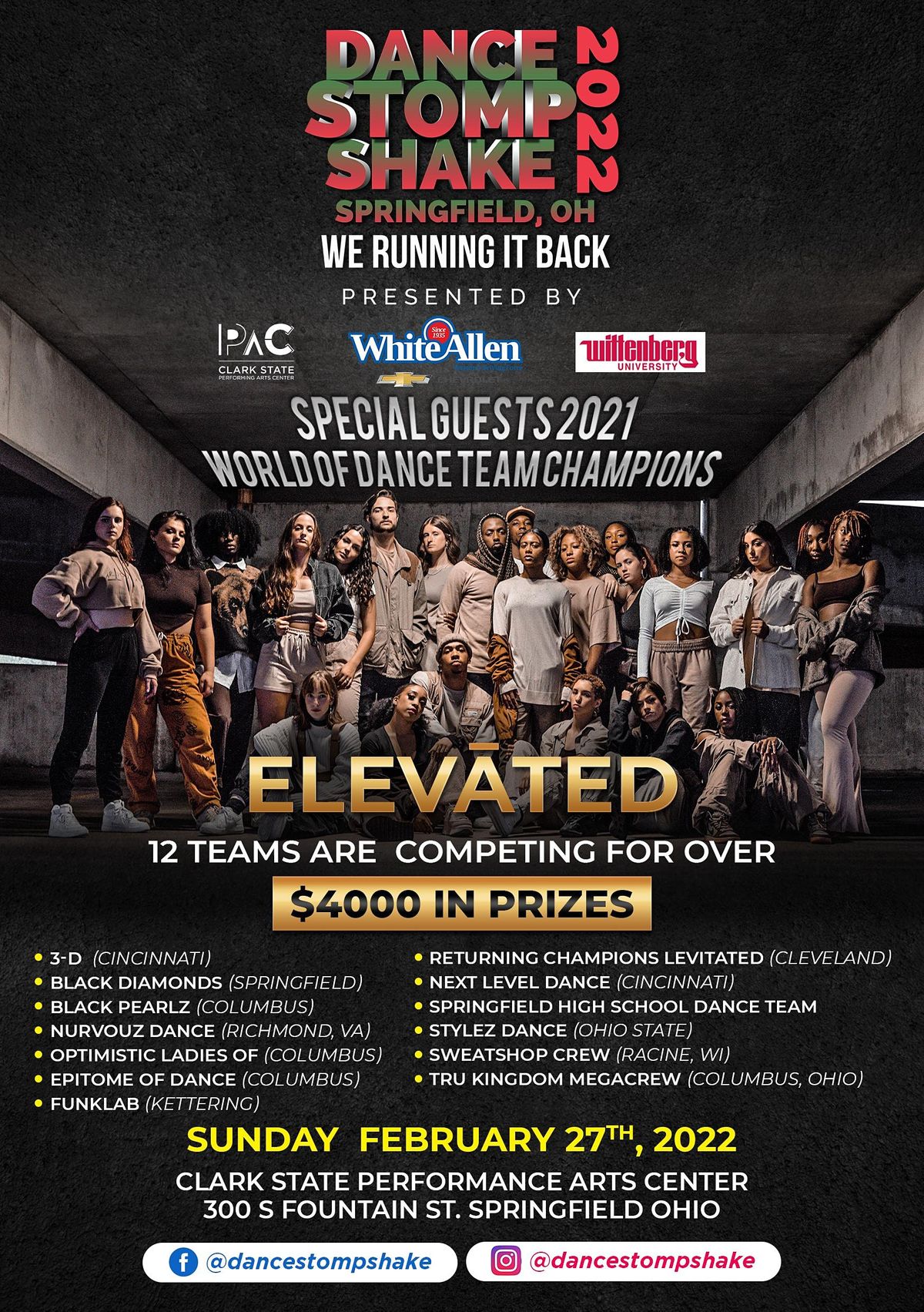 Dance Stomp Shake 2022 Discount Tickets | Springfield | February 27, 2022