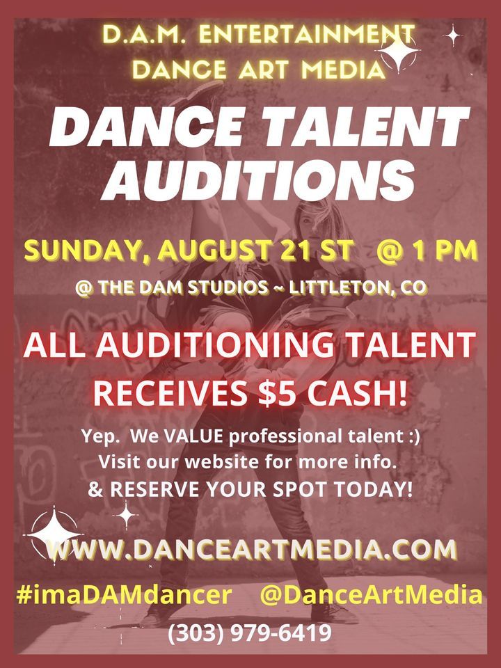 DAM Entertainment Auditions 2022! | The DAM Studios - Dance Art Media ...