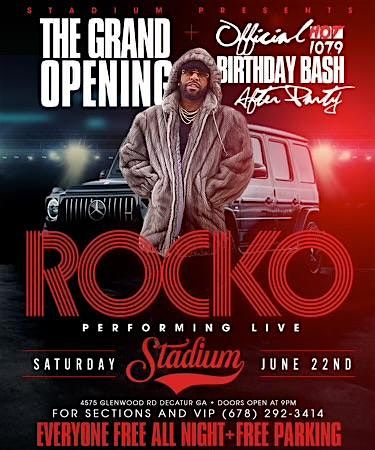 GRAND OPENING OF STADIUM HOSTED BY ROCKO at STADIUM, Decatur on 22nd ...
