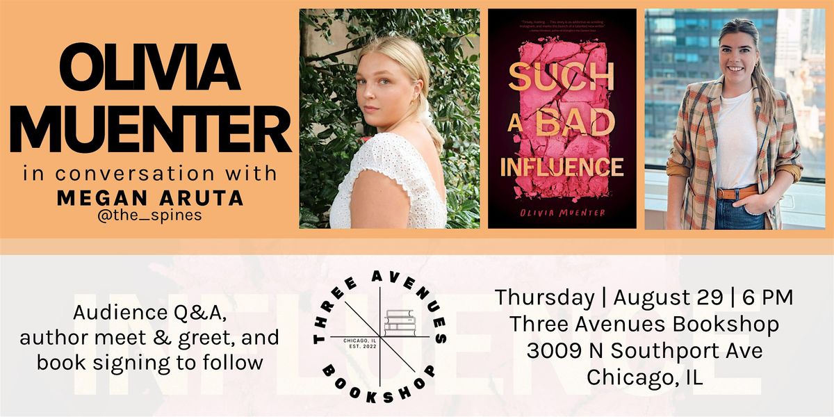 Olivia Muenter in Conversation with Megan Aruta, The Spines | Three Avenues Bookshop, Chicago ...