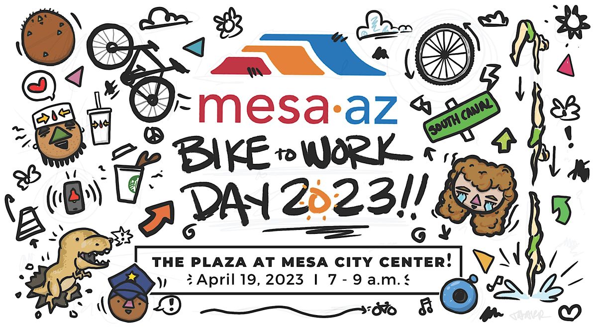 Mesa Bike to Work Day 2023 at The Plaza at Mesa City Center on 19th April, 2023