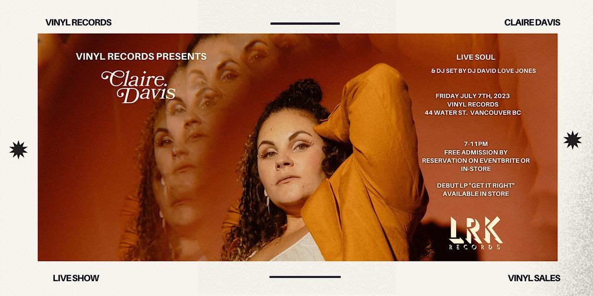 Claire Davis LIVE at Vinyl Records *FREE EVENT* at Vinyl records ...