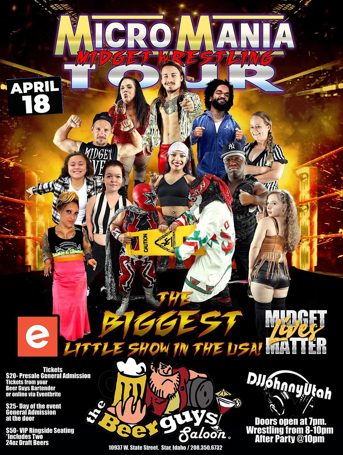 MicroMania Midget Wrestling Live at The Beer Guys Saloon in Star! at ...