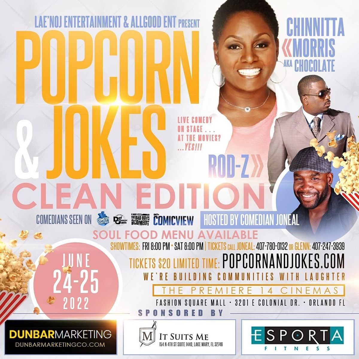 Popcorn & Jokes (CLEAN EDITION) | Orlando PREMIERE 14 Fashion Square ...