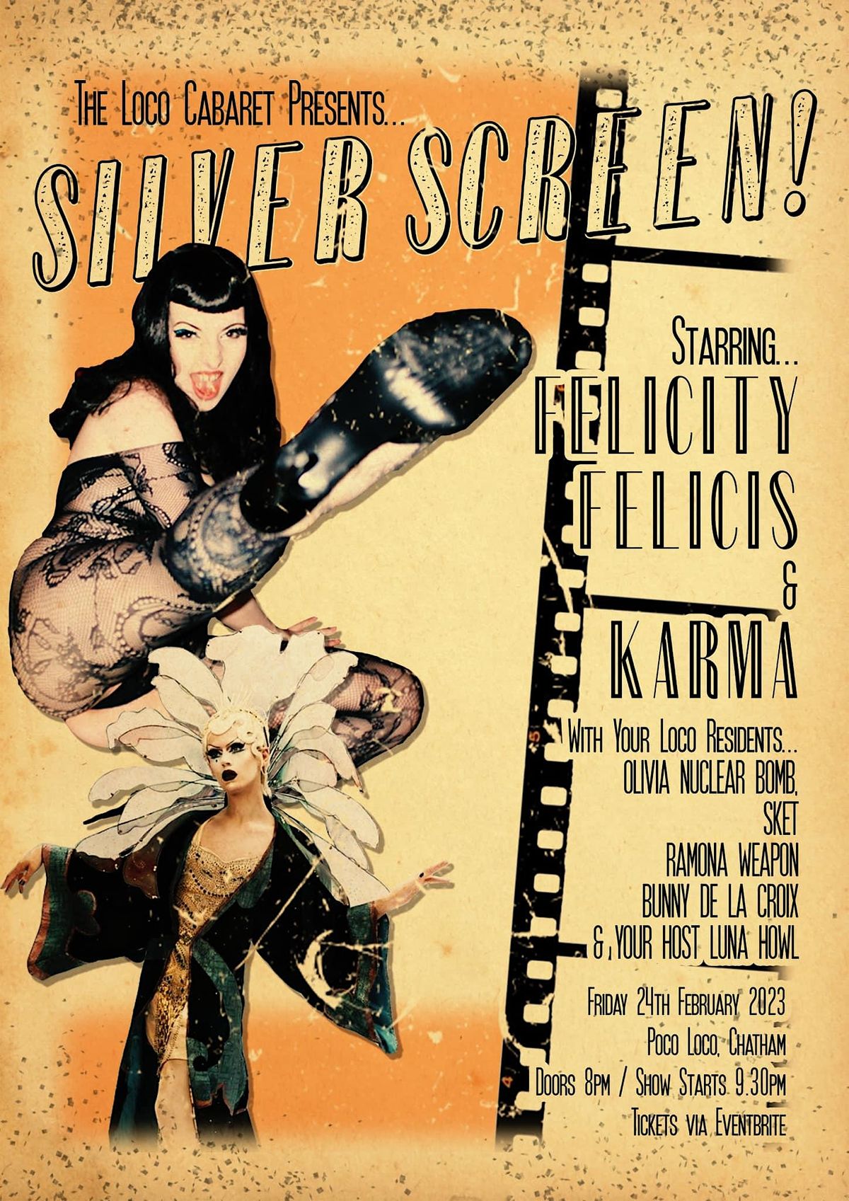 THE LOCO CABARET PRESENTS...SILVER SCREEN at Poco Loco, Chatham on 24th ...
