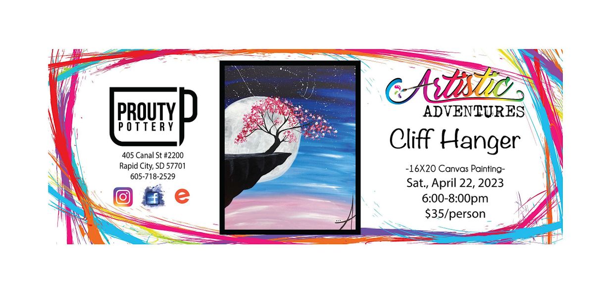 Cliff Hanger- Step-by-Step Canvas Painting | Prouty Pottery, Rapid City ...