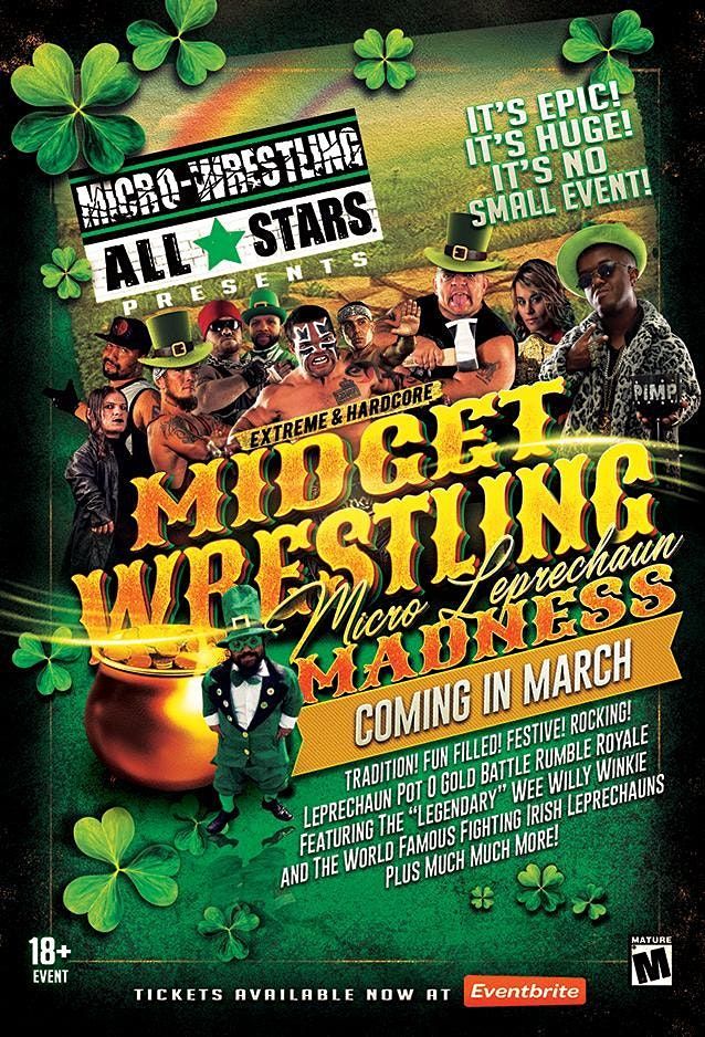 MICRO MIDGET WRESTLING INVADES AUBURN AL "LEPRECHAUN MADNESS" at Crown ...
