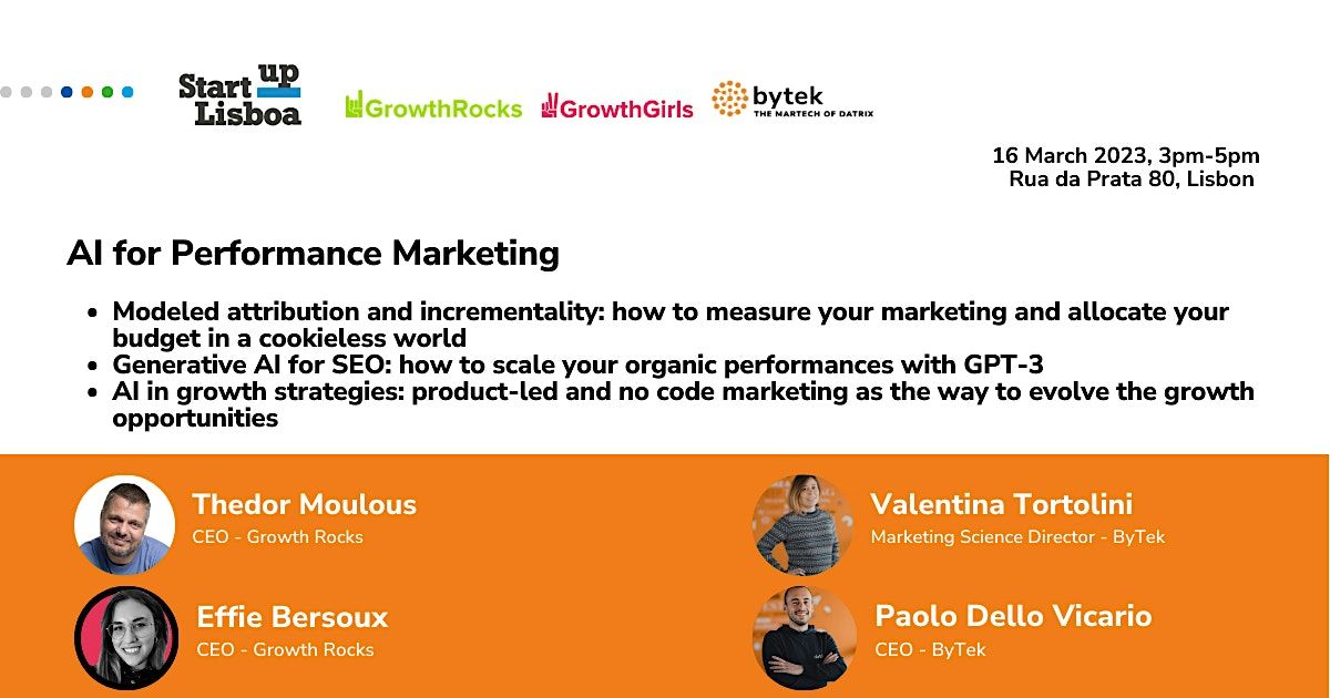 AI for Performance Marketing - ByTek @ Startup Lisboa at Rua da Prata ...