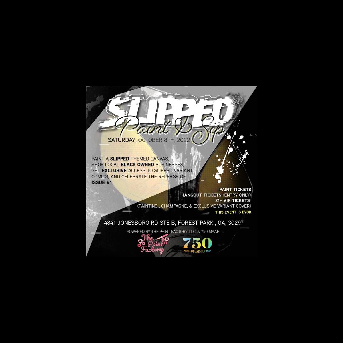 Slipped Paint & Sip | 4841 Jonesboro Rd, Forest Park, GA | October 8, 2022
