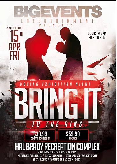 Bring it to the Ring 3 at Hal Brady Recreation Complex, Alachua on 15th ...