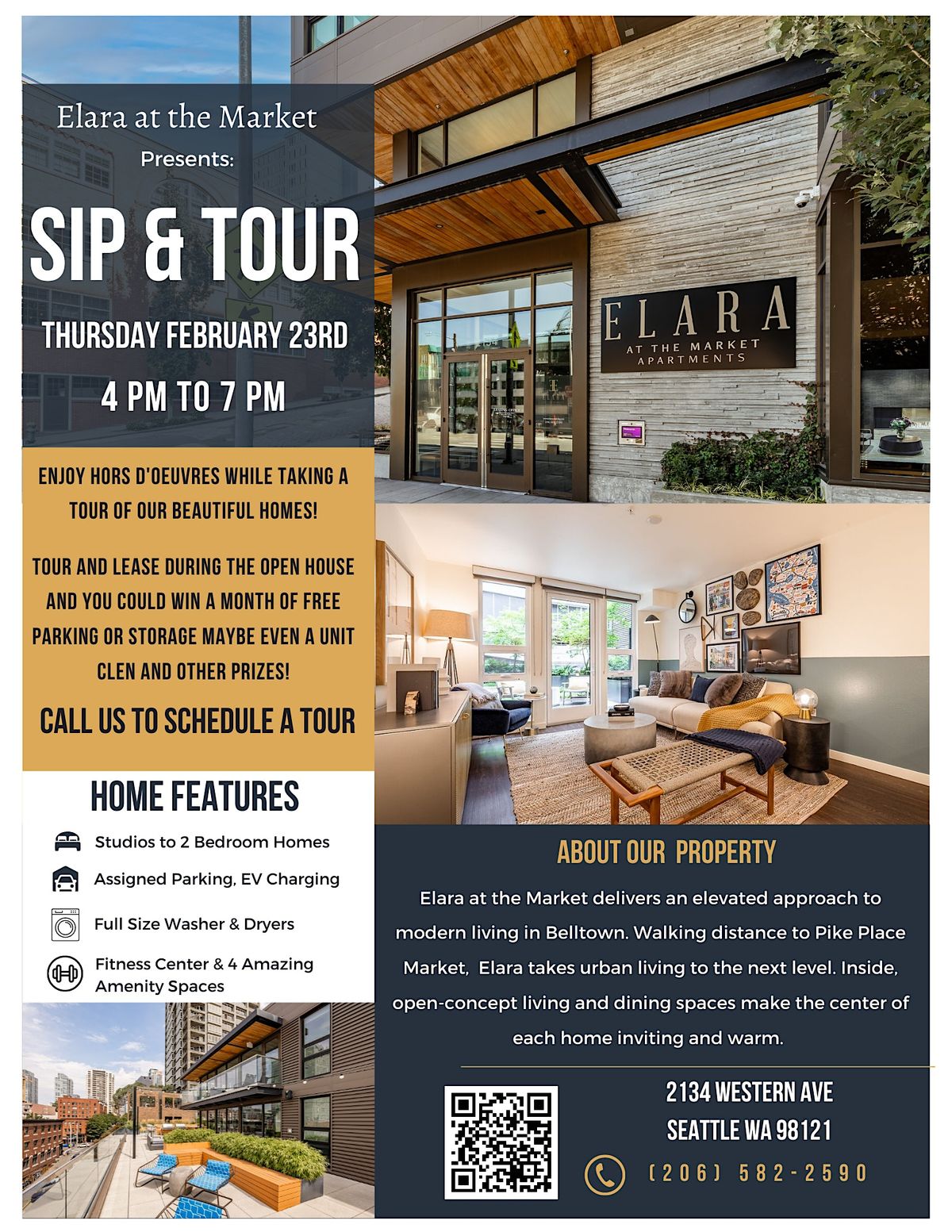 Sip and Tour at Parking lot, Seattle on 23rd February, 2023