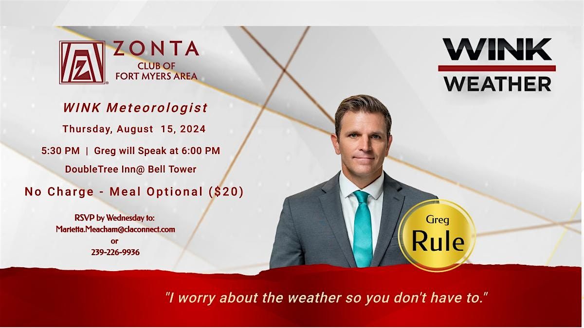 Resilient & Ready with WINK Meteorologist Greg Rule! at DoubleTree by ...