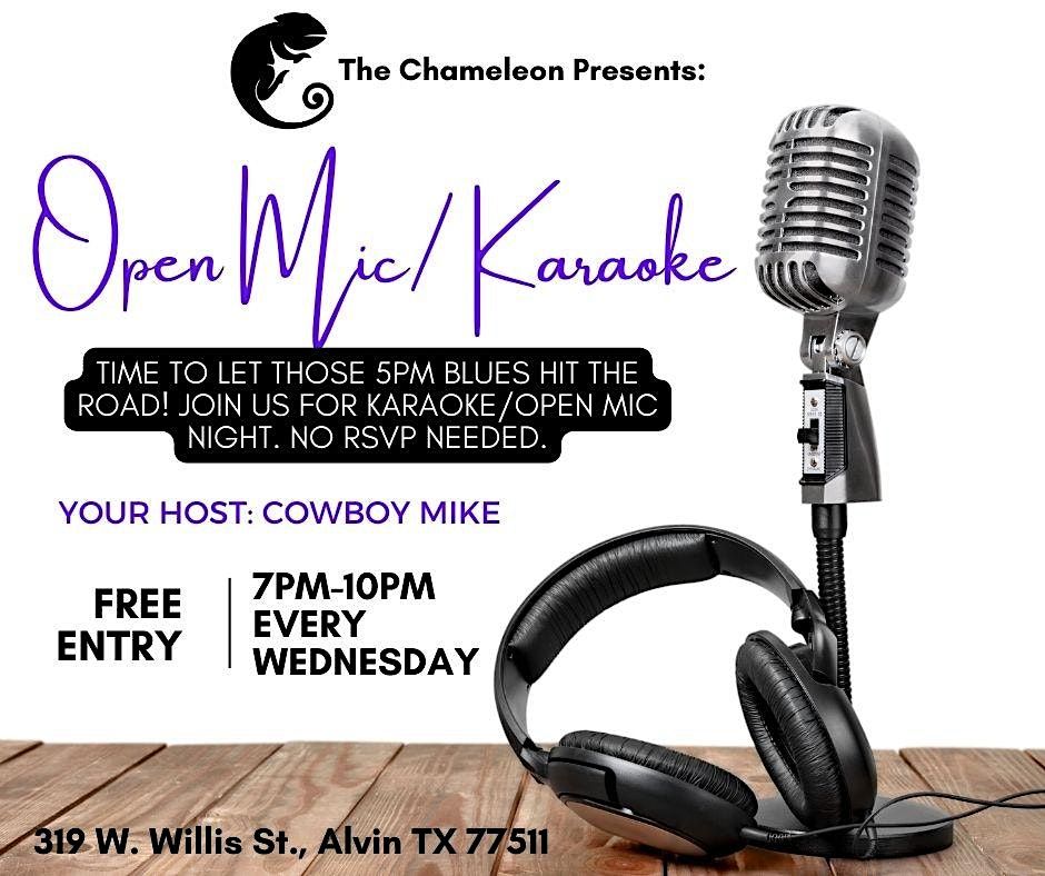 Open Mic/KARAOKE Night @ The Chameleon, featuring Cowboy Mike at The ...