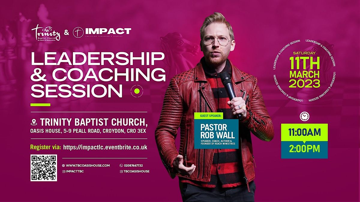 Leadership and Coaching session with Pastor Rob Wall at Trinity Baptist ...