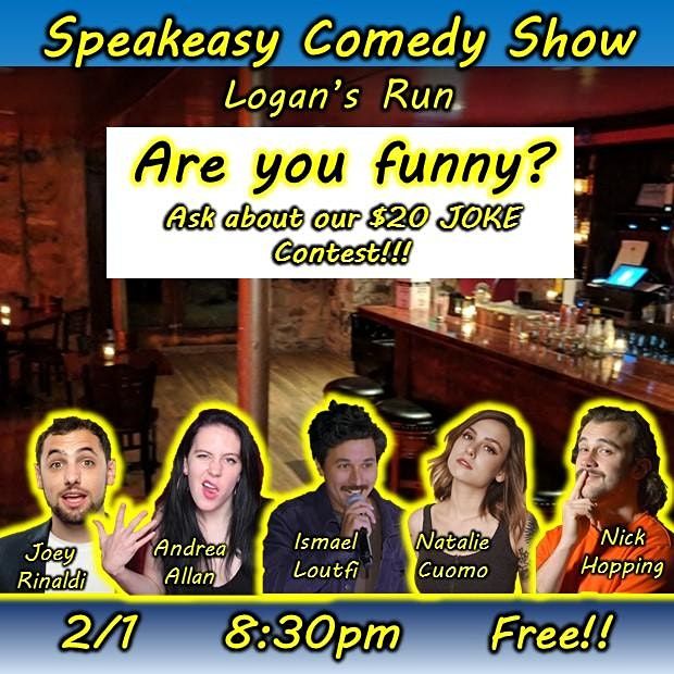 Comedy Show + AUDIENCE JOKE CONTEST!! | Logan's Run, Brooklyn, NY ...
