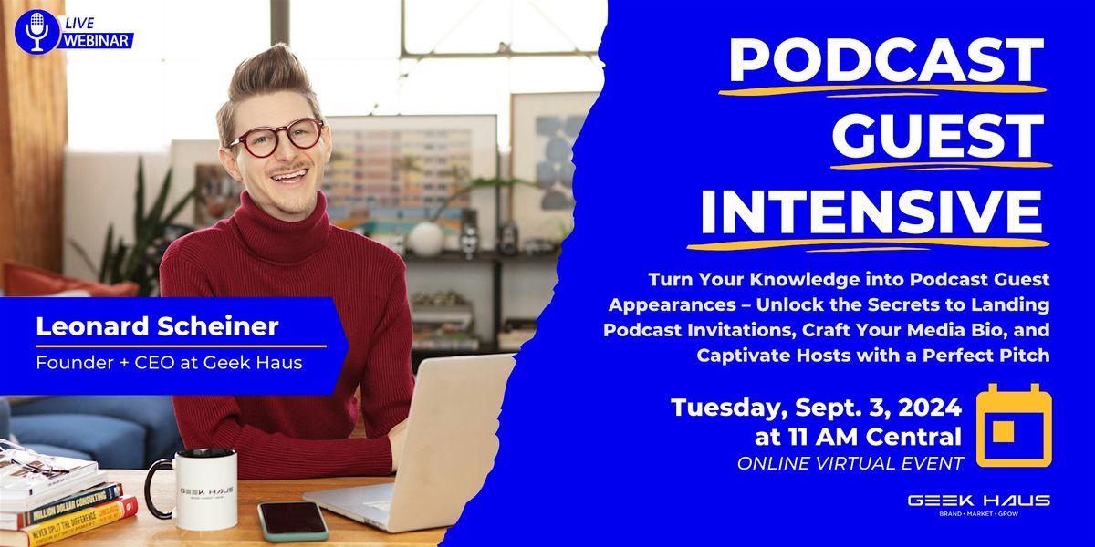 Podcast Guest Intensive at Omaha Virtual on 3rd September, 2024
