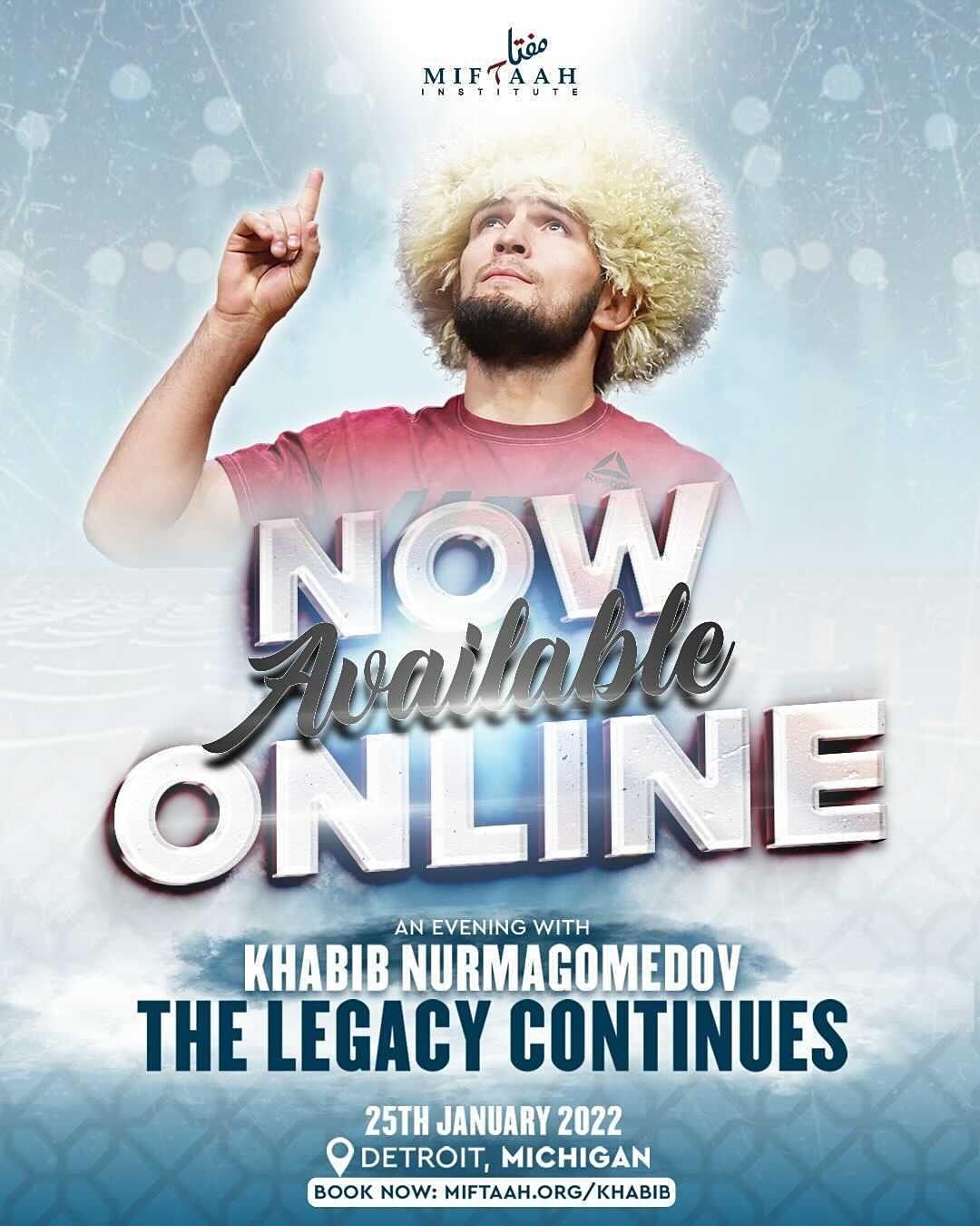 Khabib The Legacy Continues Virtual Event at Miftaah Institute, Warren ...