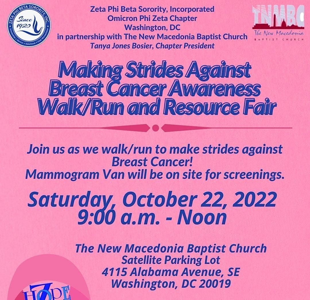 Making Strides for Breast Cancer Awareness Walk/Run and Resource Fair ...
