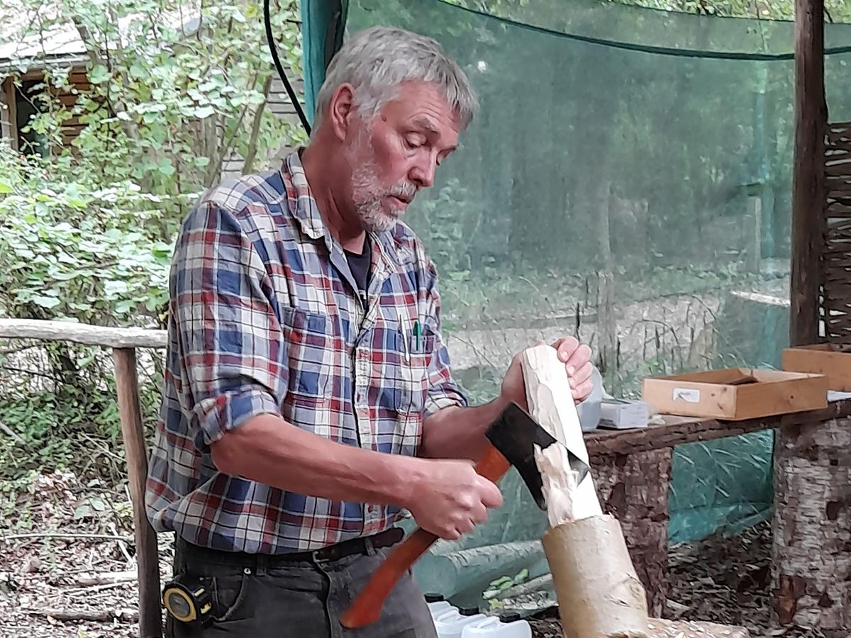 Green woodworking skills - Using your axe EOC 2806 | Bradfield Woods ...