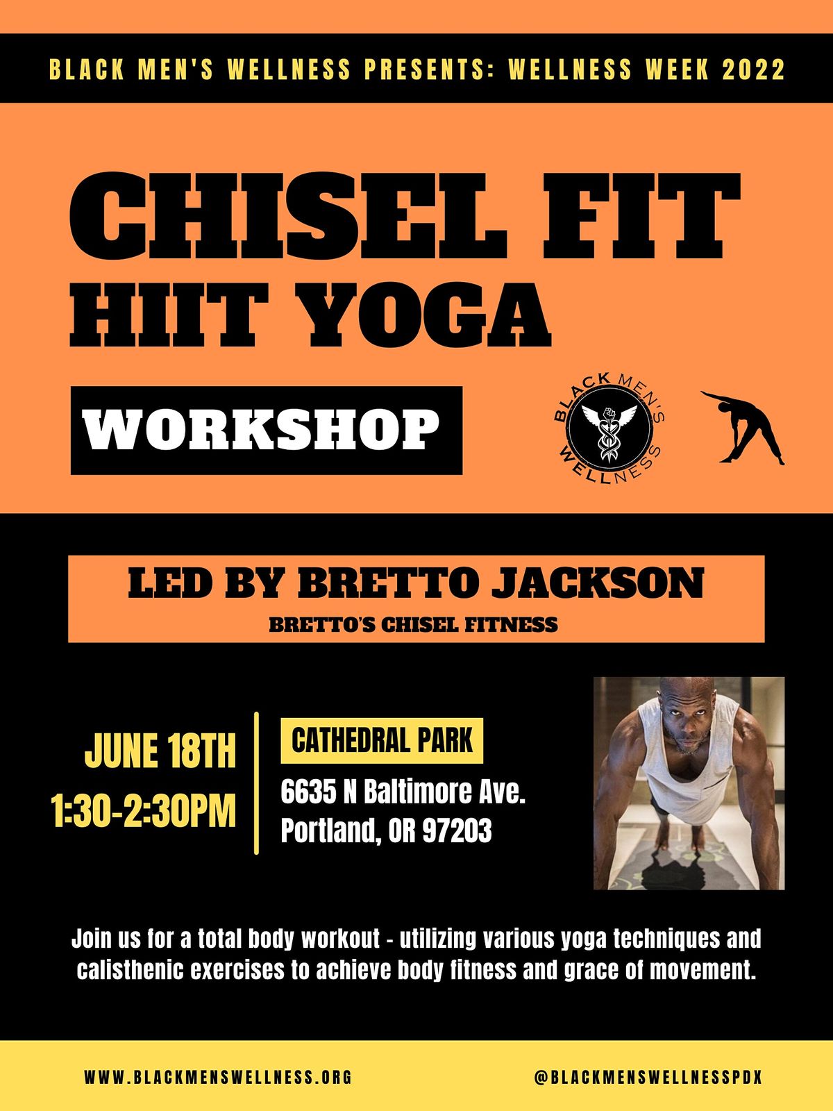 Wellness Week 2022: Chisel Fit HIIT Yoga Workshop | Cathedral Park ...