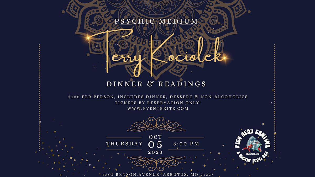 Terry Kociolek, Psychic medium dinner and readings at Fish Head Cantina ...