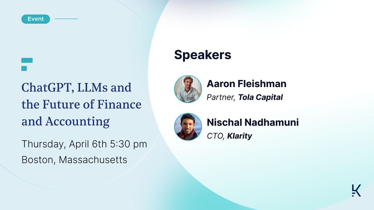 ChatGPT, LLMs and the Future of Finance and Accounting Panel | TBD, Boston, MA | April 6, 2023