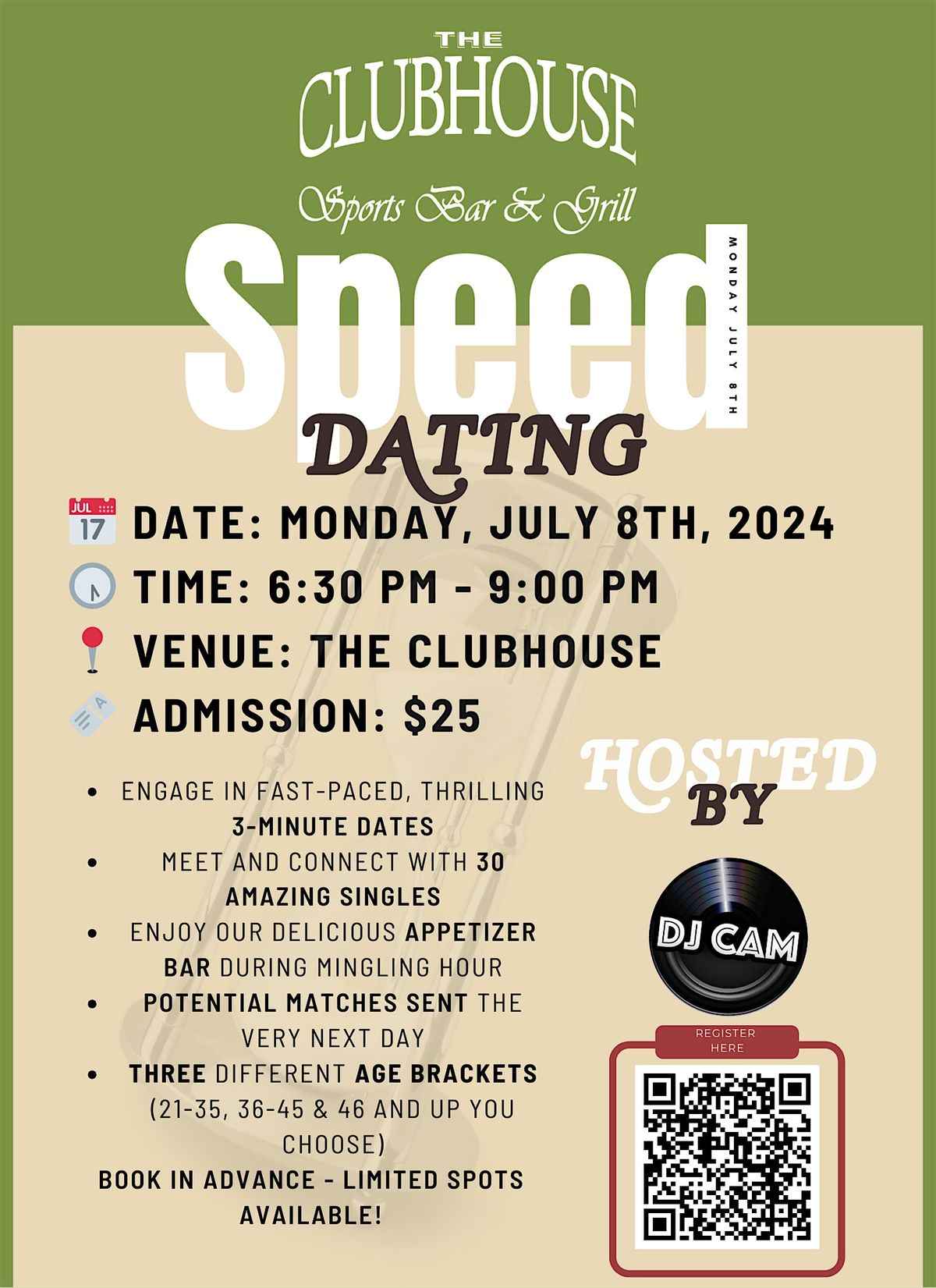 Speed Dating--Presented by The Clubhouse at The Clubhouse Sports Bar ...