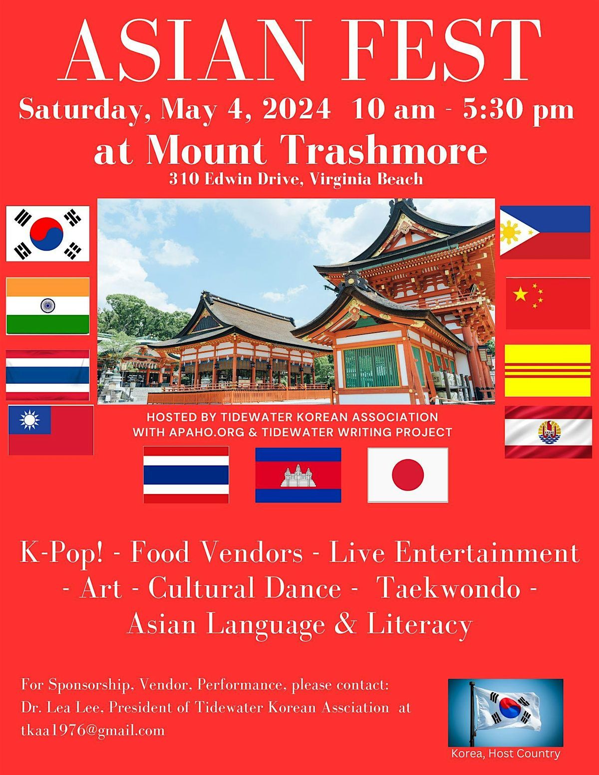 ASIAN FEST at Mount Trashmore Park Road, Virginia Beach on 4th May, 2024