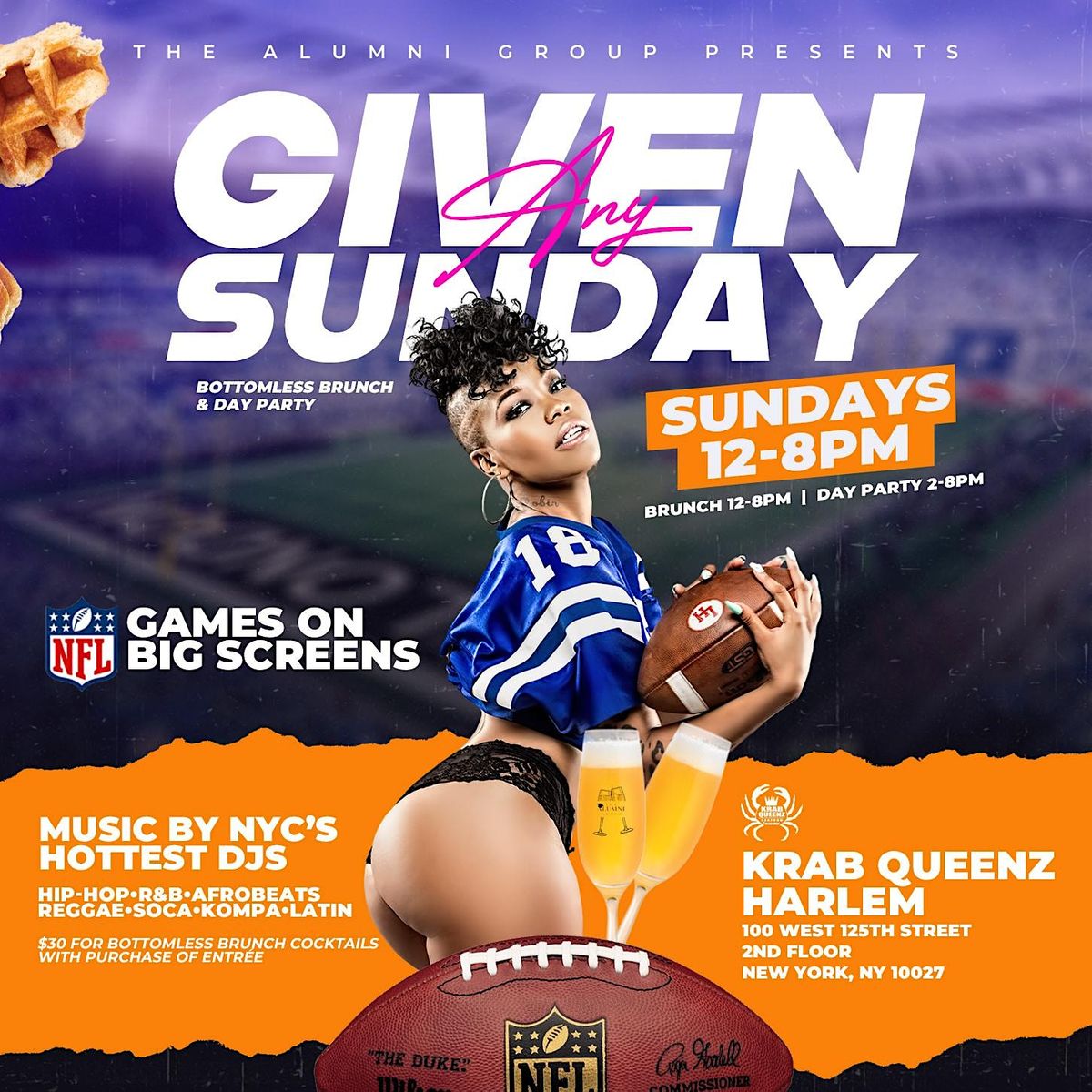 Any Given Sunday - Bottomless Brunch & Day Party MLK Weekend | Krab Queenz Harlem, New York, NY ...