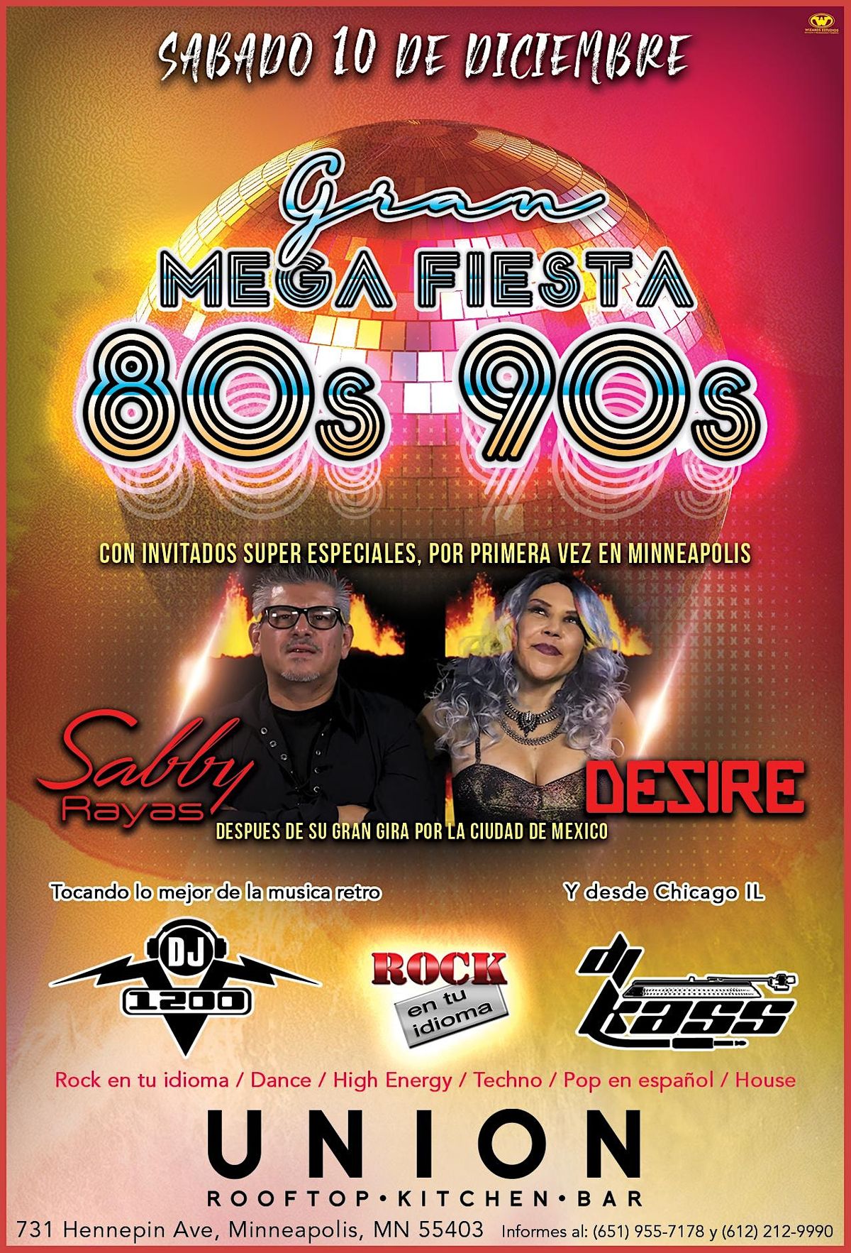 Ultima Gran Mega Fiesta 80s & 90s del 2022 en Minneapolis at Union ...