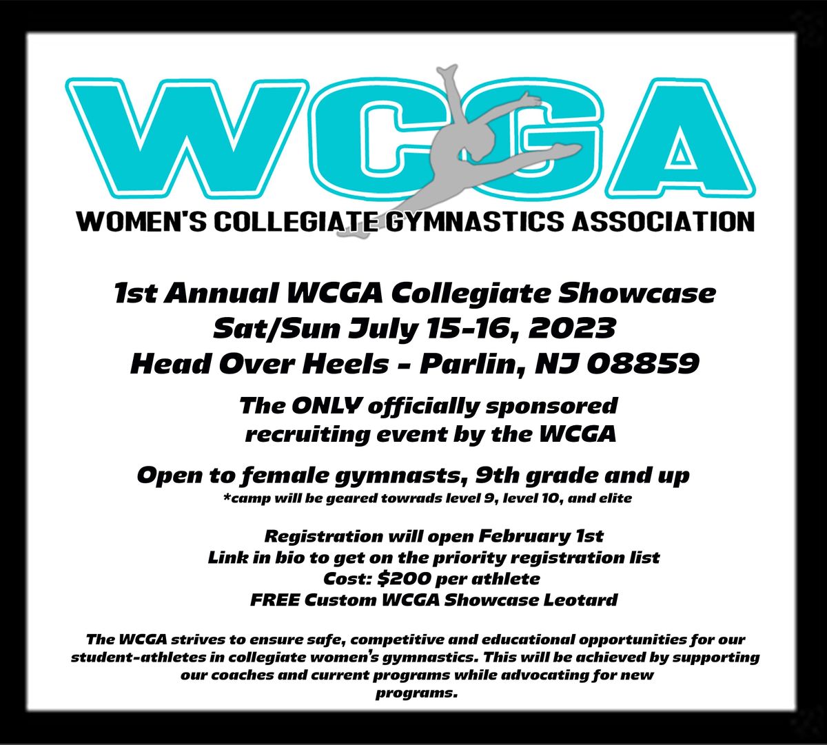 2023 WCGA College Showcase at Head Over Heels Gymnastics, Dance & Ninja Center, Sayreville on ...