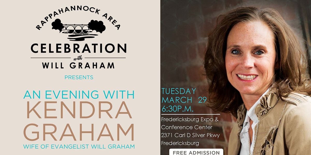 An Evening With Kendra Graham at Fredericksburg Expo and Conference Center on 29th March, 2022