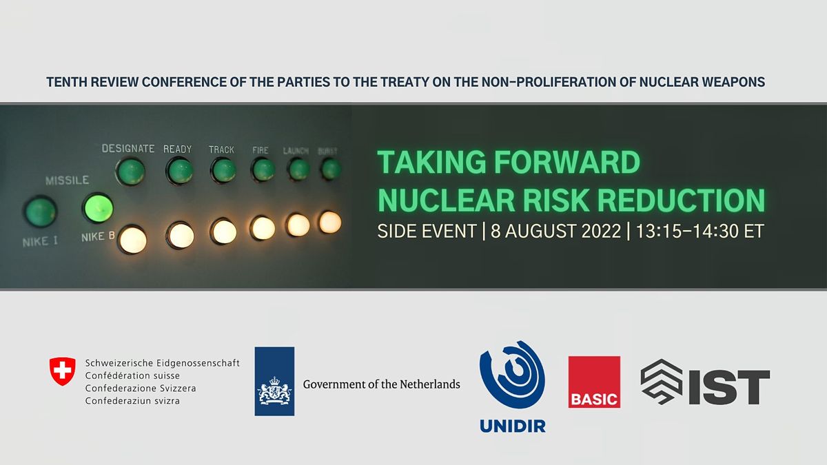 NPT Side Event: Taking Forward Nuclear Risk Reduction at United Nations ...