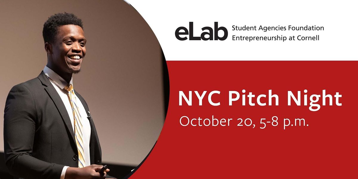 eLab NYC Pitch Night | Cornell Tech, New York, NY | October 20, 2022